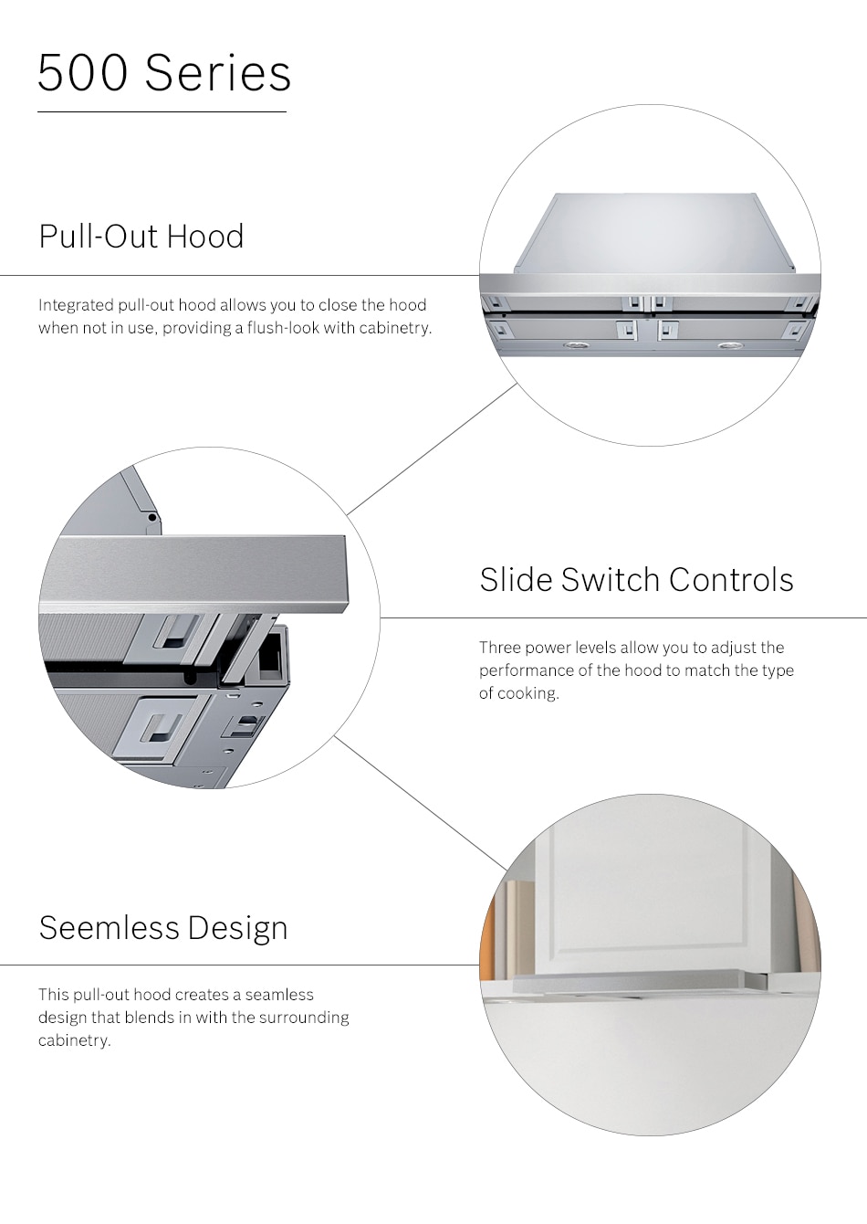 Bosch 500 Series 30 in. Pull-Out Range Hood with Lights in Stainless ...