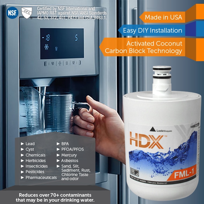 HDX FML-1 LG LT500P Premium Refrigerator Water Filter Replacement (2 ...