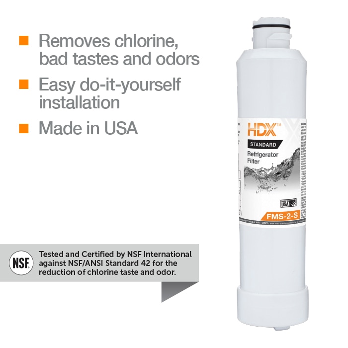 HDX FMS-2-S Standard Refrigerator Water Filter Replacement Fits Samsung ...