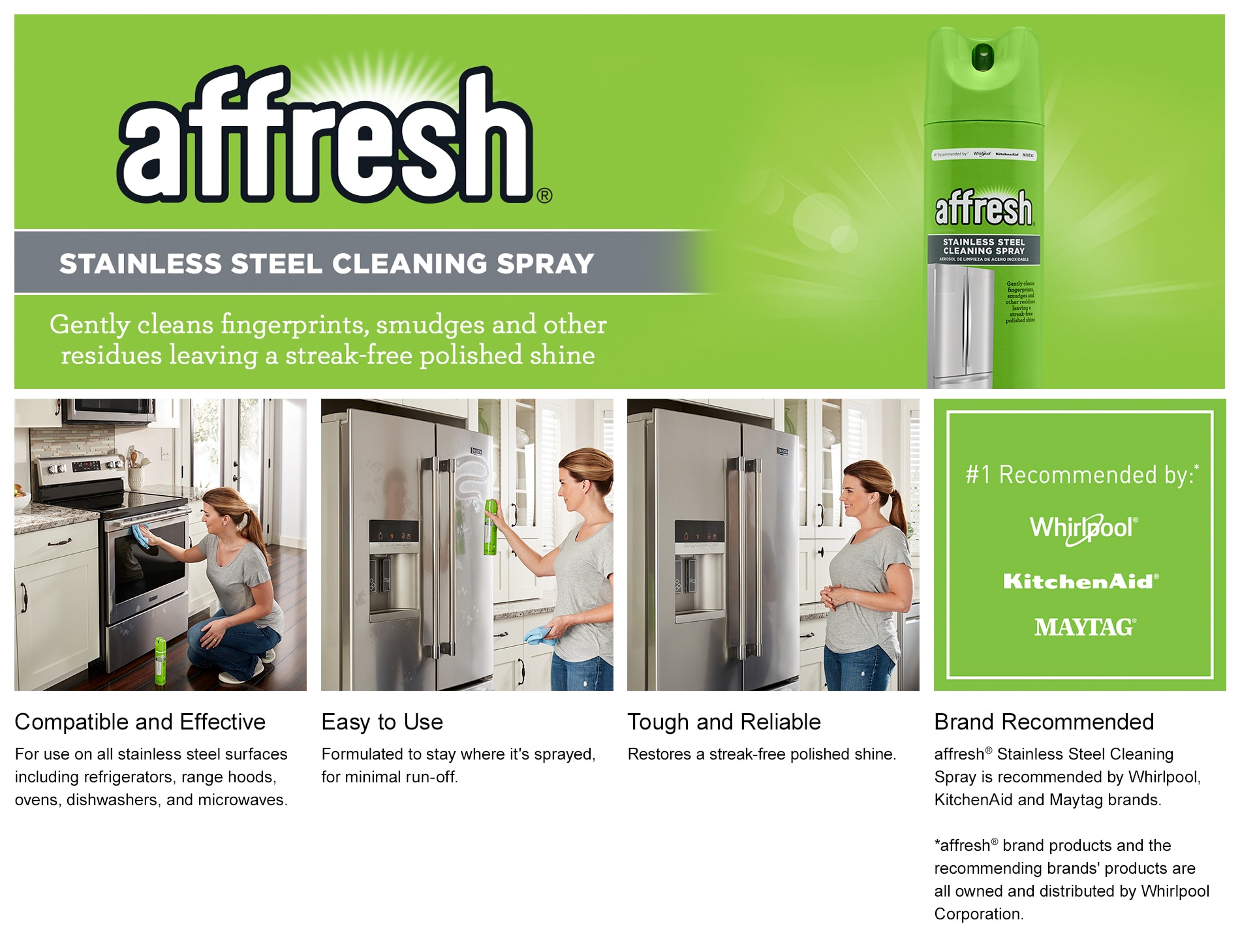 Affresh 12 oz. Stainless Steel Cleaning Spray W11042467 - The Home Depot