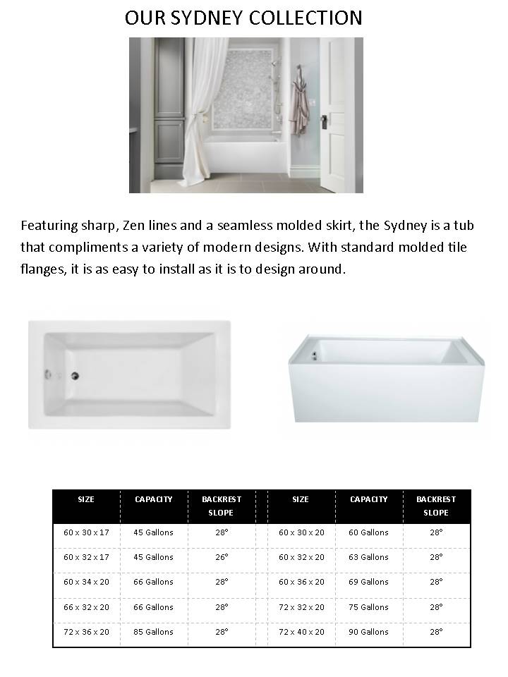 Hydro Systems Sydney 66 in. Acrylic Right Drain Rectangle Alcove ...