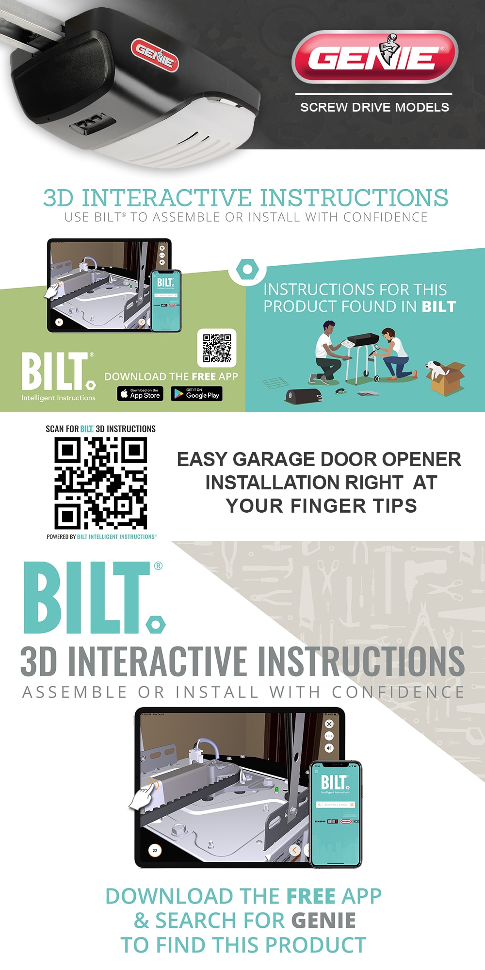 Genie Signature Series 2 HPc Premium Screw Drive Garage Door Opener ...