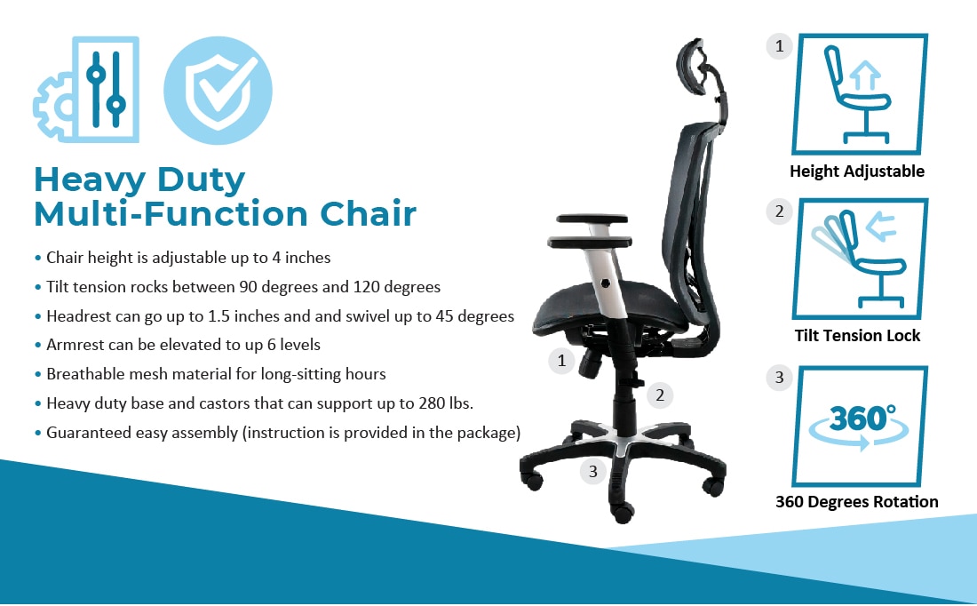 ErgoMax Black Mesh Office Chair MSH112BK - The Home Depot