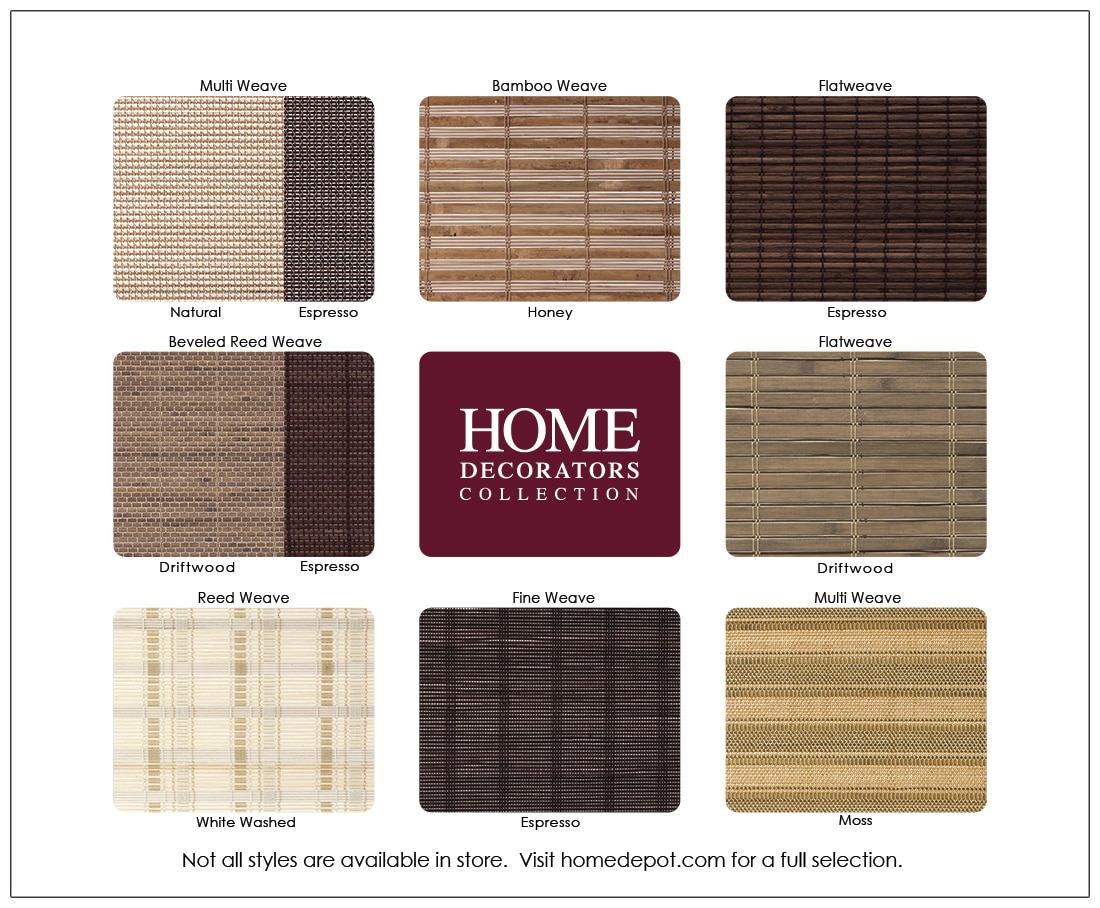 Home Decorators Collection Espresso Multi-Weave Bamboo Roman Shade - 32 ...