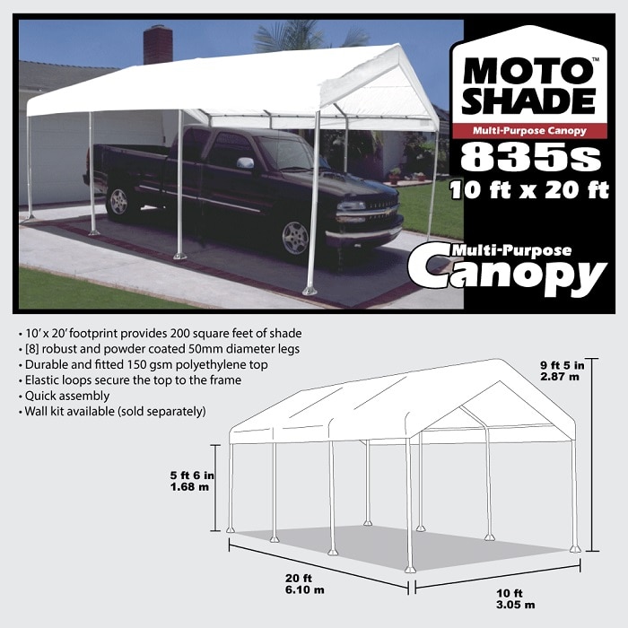 ShelterLogic 10 ft. x 20 ft. Moto Shade Gazebo Canopy 25886 - The Home ...
