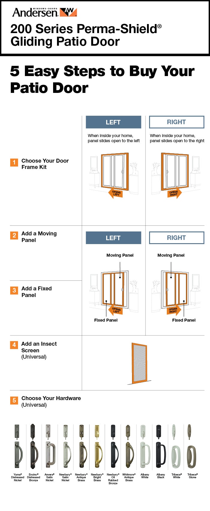 Andersen 72 in. x 80 in. 200 Series Perma-Shield Sliding Patio Door ...