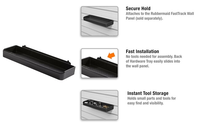 Rubbermaid FastTrack Garage Wall Hardware Tray-1960413 - The Home Depot